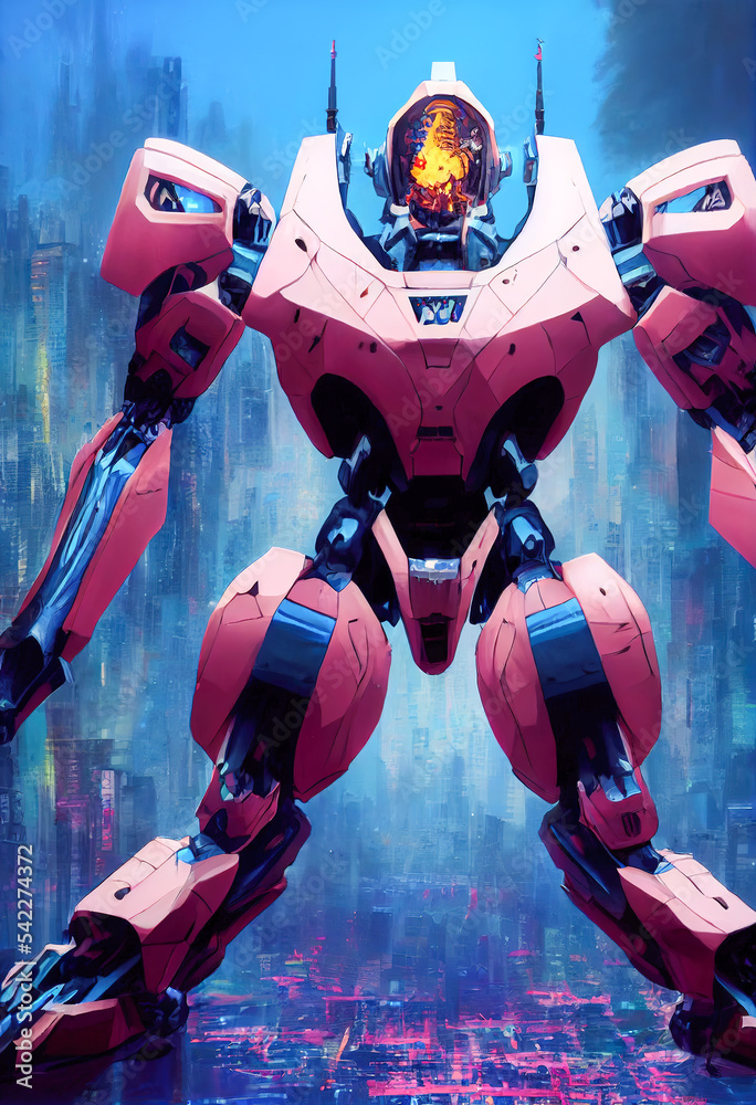 Anime Robots Fighting