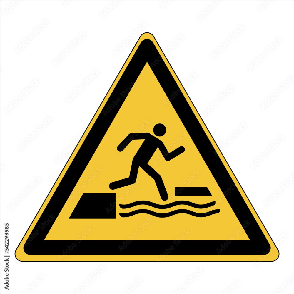 Safety Warning Sign Original International Standards ISO 7010 Falling ...