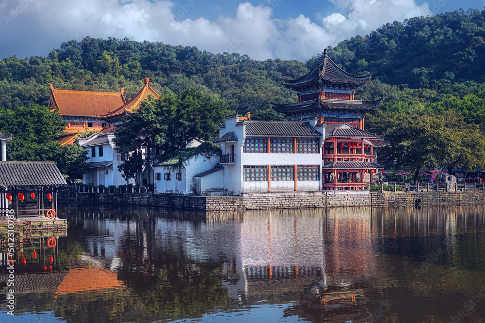 Foshan city, Guangdong, China. The CCTV Nanhai Movie and TV Town ...