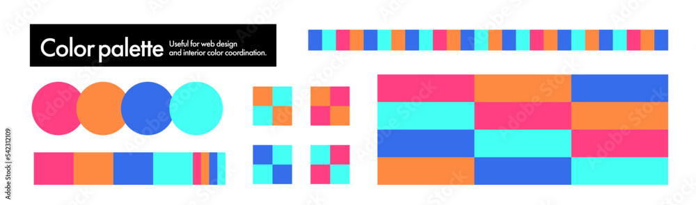 color harmony. Trendy color scheme. POP color scheme palette Stock ...