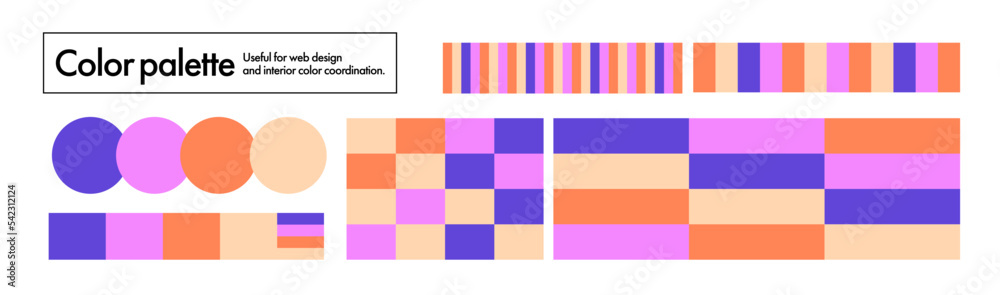 color harmony. Trendy color scheme. POP color scheme palette Stock ...