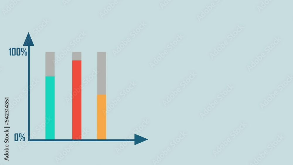 A graph with three different kinds of colors Stock Video | Adobe Stock