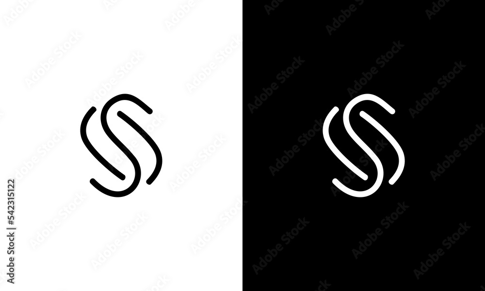 letter s line art logo design Stock Vector | Adobe Stock