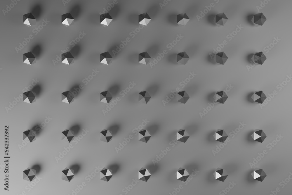 ภาพประกอบสต็อก Polygons with glittering triangle faces, abstract ...
