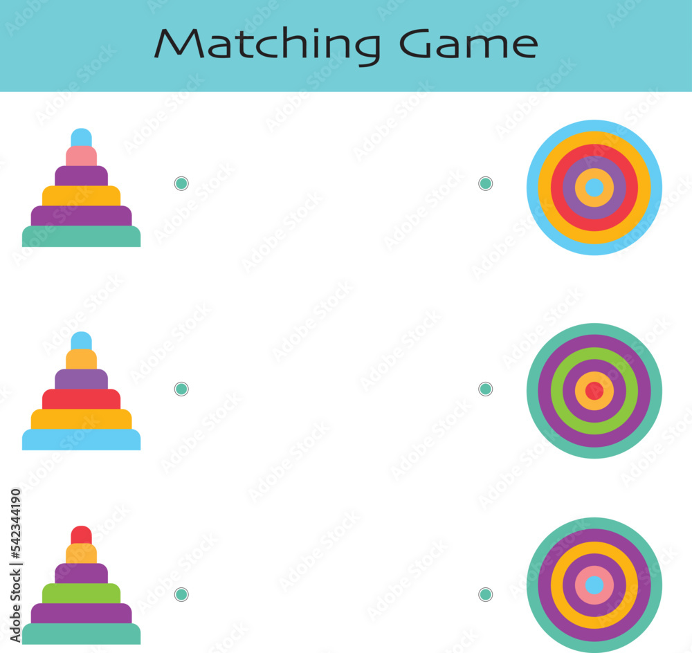 Matching game. Building blocks for kids. Worksheet for kids ...