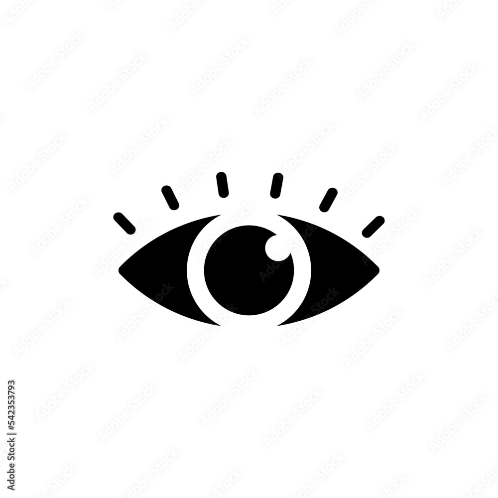Outline eye icons. Open and closed eyes images, sleeping eye shapes ...