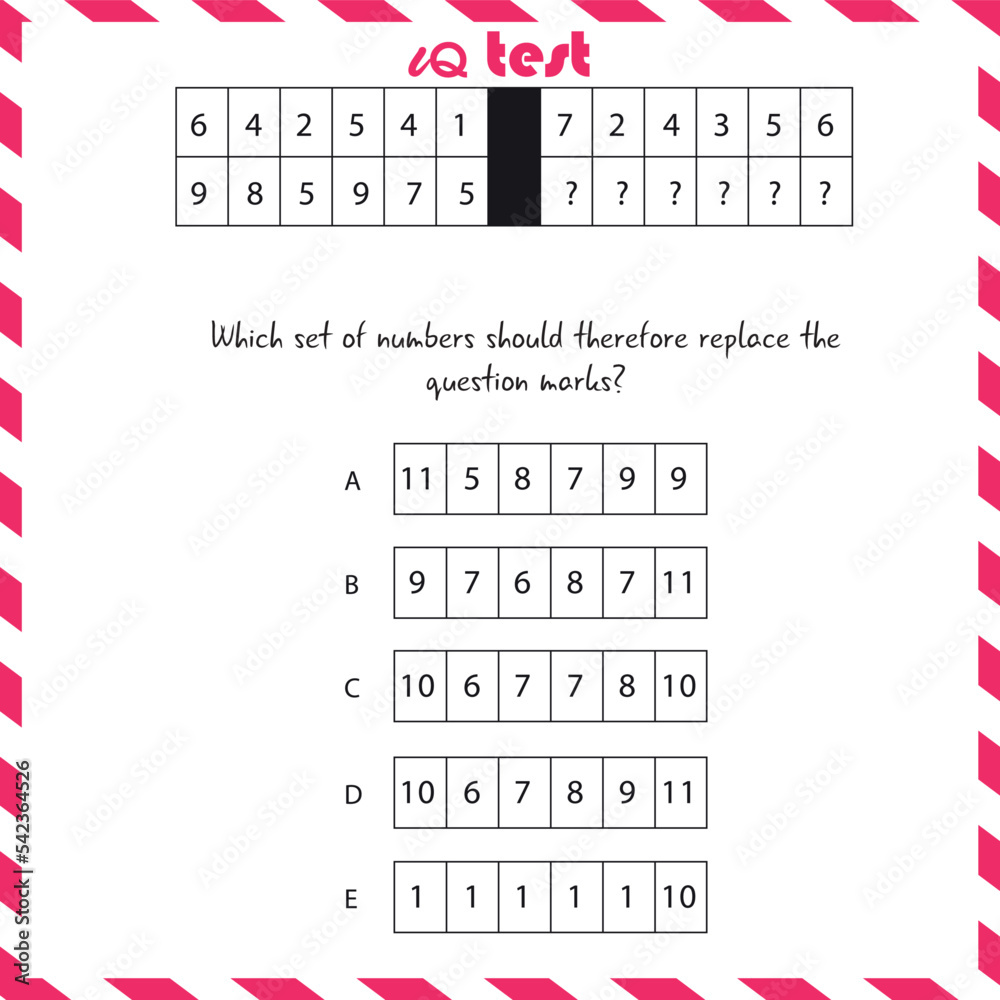 Practice Questions Worksheet for Education and IQ Test. Intelligence ...