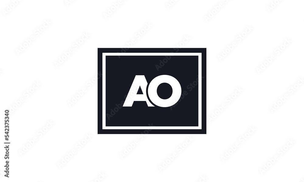 Letter AO logo design. AO logo vector template. Stock Vector | Adobe Stock