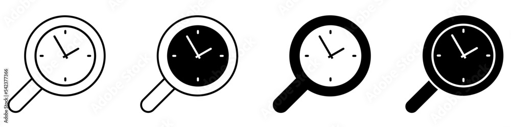 Time management icon vector set. deadline illustration sign collection ...