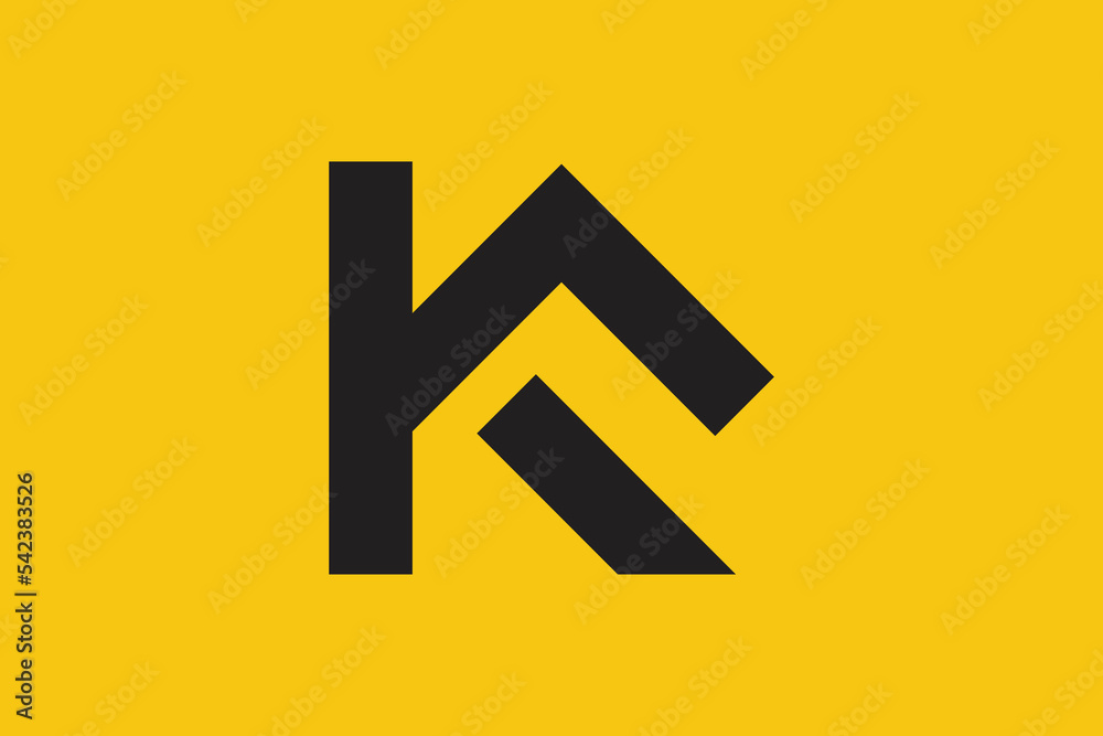 Minimal RK logo. Icon of a KR letter on a luxury background. Logo idea ...
