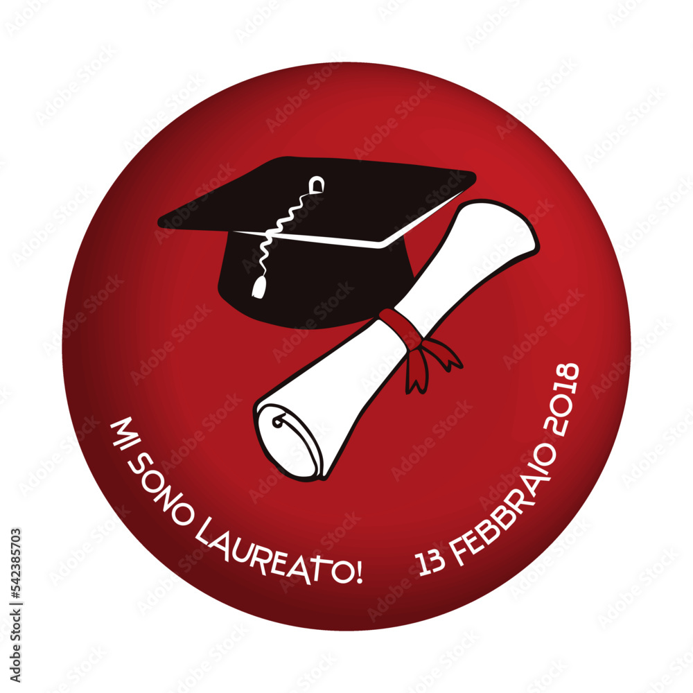 Laurea Graduation Illustration vectorial school Stock Vector | Adobe Stock
