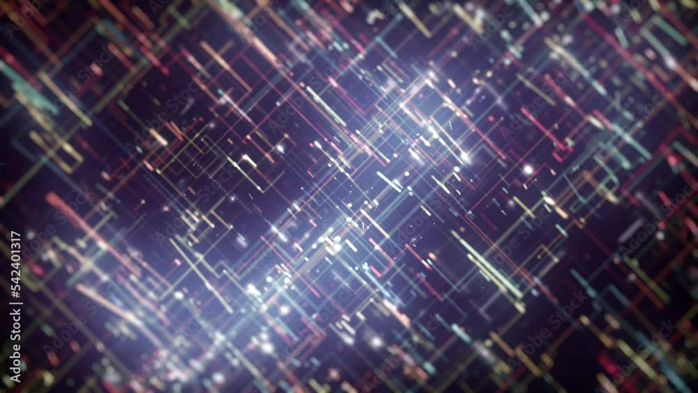 Abstract Digital Data Technology Background/ 4k animation of an ...