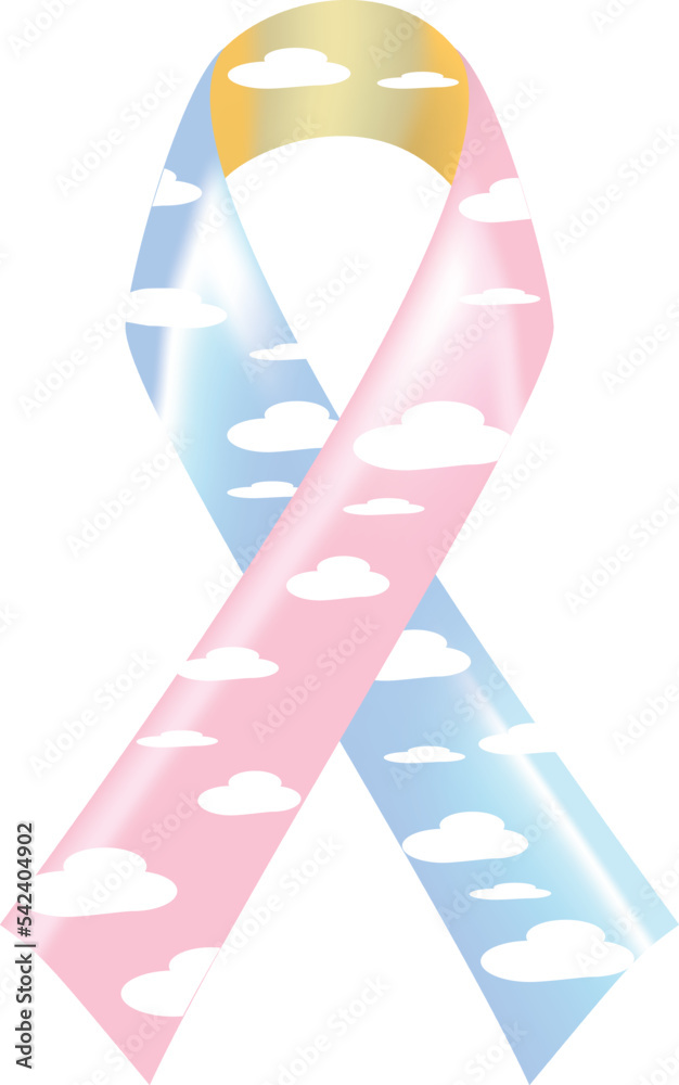 Realistic cloud ribbon. congenital diaphragmatic hernia awareness month ...