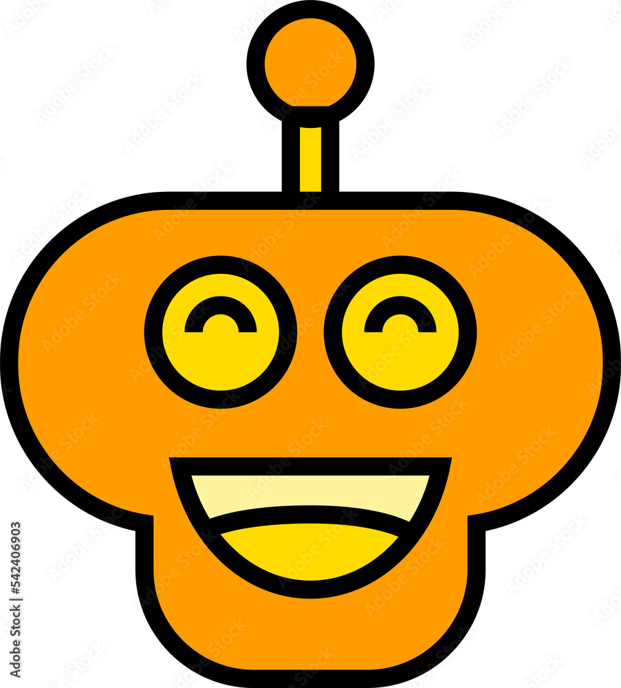 cartoon robot face avatar Stock Illustration | Adobe Stock