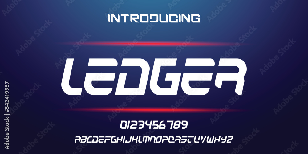 LEDGER Unique and Minimal TECH Letter set for your new startup ...