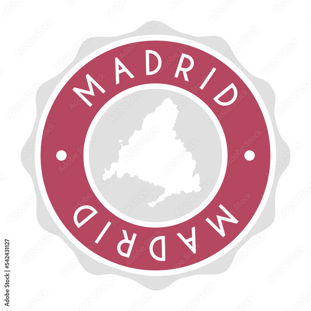 Madrid, Spain Badge Map Vector Seal Vector Sign. National Symbol ...