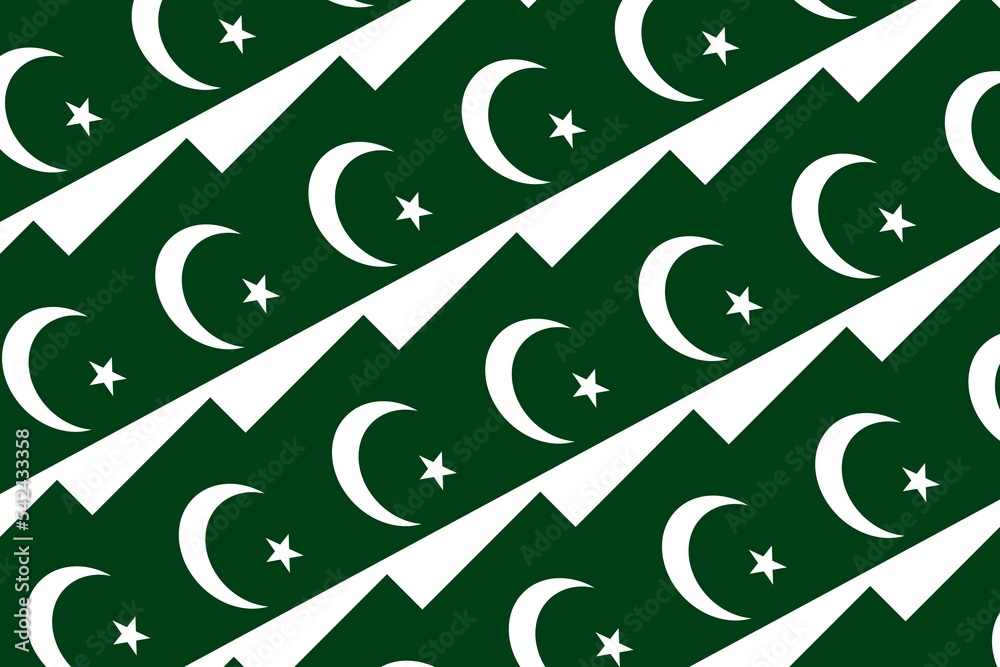 Stockillustratie Geometric pattern in the colors of the national flag ...