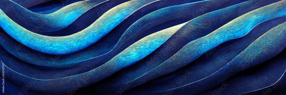 abstract blue 3d background, bright navy blue dynamic Stock Vector ...