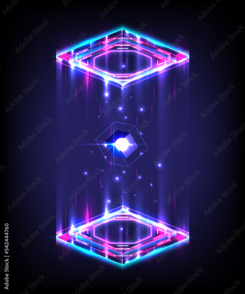 Product display and presentation. Futuristic sci-fi technology ...