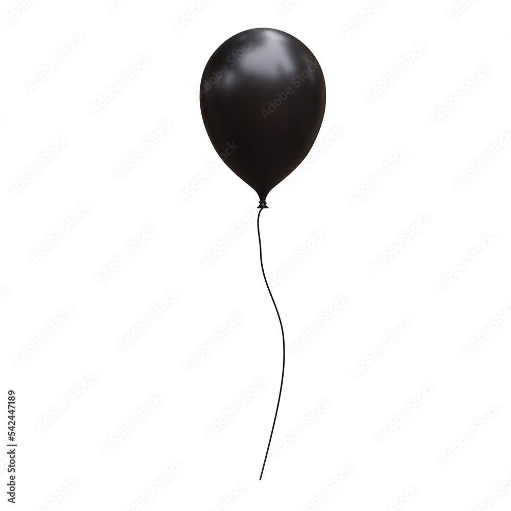 Black balloon up, floating transparent background. PNG. Black Friday ...