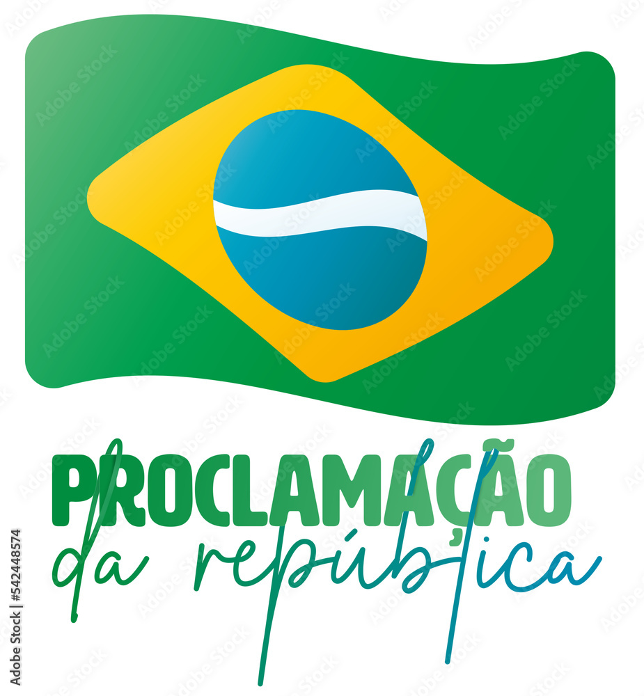 Dia da Proclamação da república, selo vertical para campanha ...