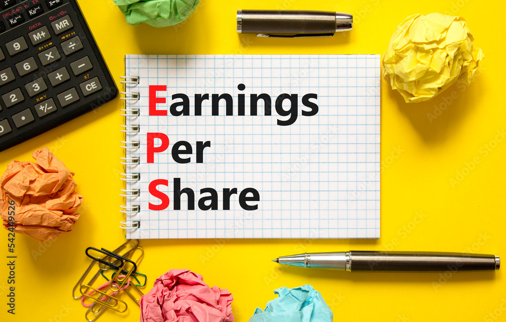 EPS earnings per share symbol. Concept words EPS earnings per share on ...