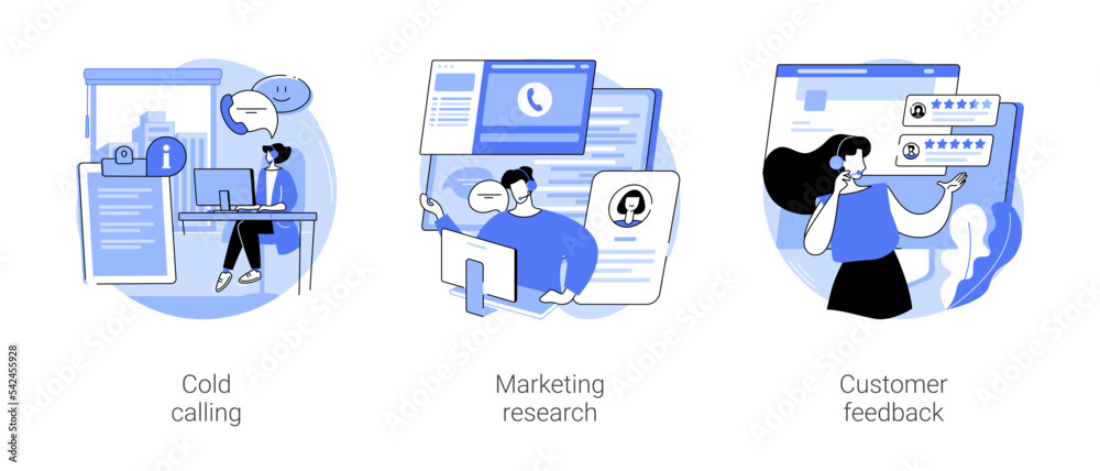 Call center isolated cartoon vector illustrations se Stock Vector ...