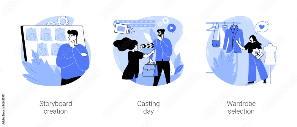 Production studio isolated cartoon vector illustrations se Stock Vector ...