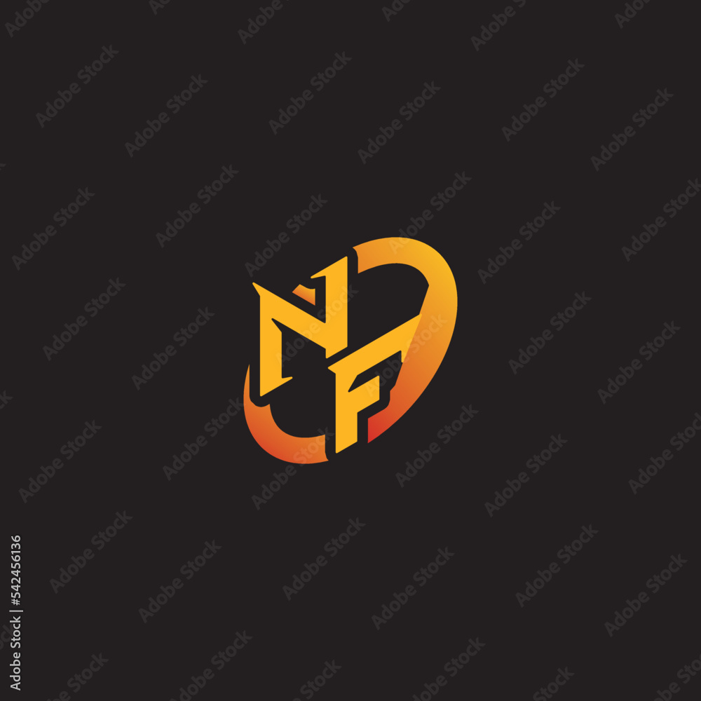 FN initial Design abstract esports logo for twitch and youtube ideas ...