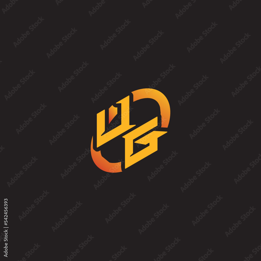 GU initial Design abstract esports logo for twitch and youtube ideas ...