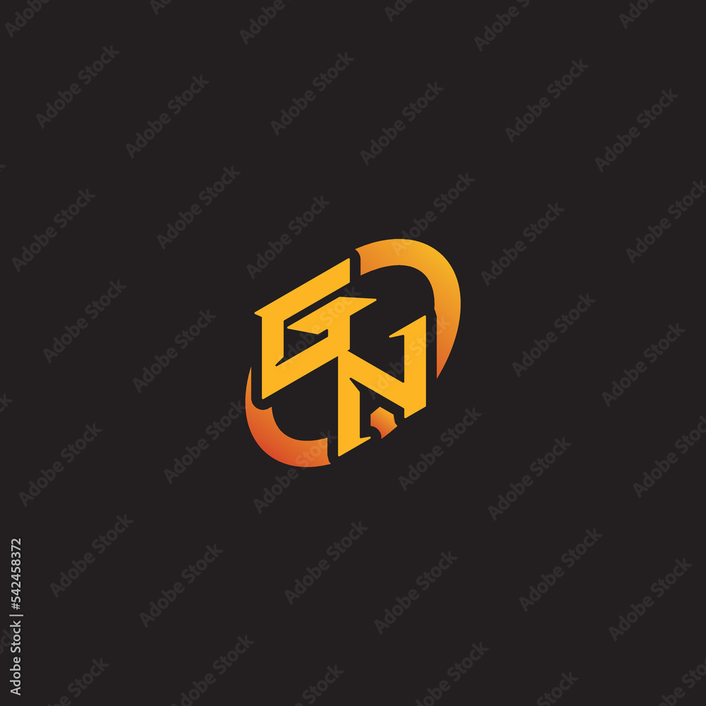 NG initial Design abstract esports logo for twitch and youtube ideas ...