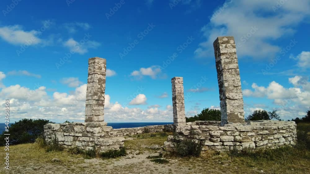 Galgberget the Gallow Hill, nature reserve on Visby, Gotland. Local ...