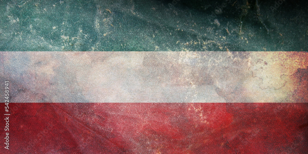 retro flag of Baltic peoples Prussian Lithuanians with grunge texture ...