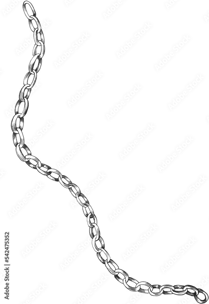 Drawing png iron chain, black and white graphics Stock Illustration ...
