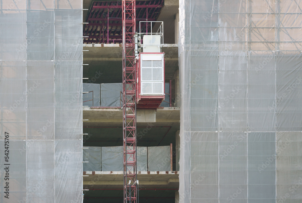 close-up underconstruction site cover safety sheet panel modern ...