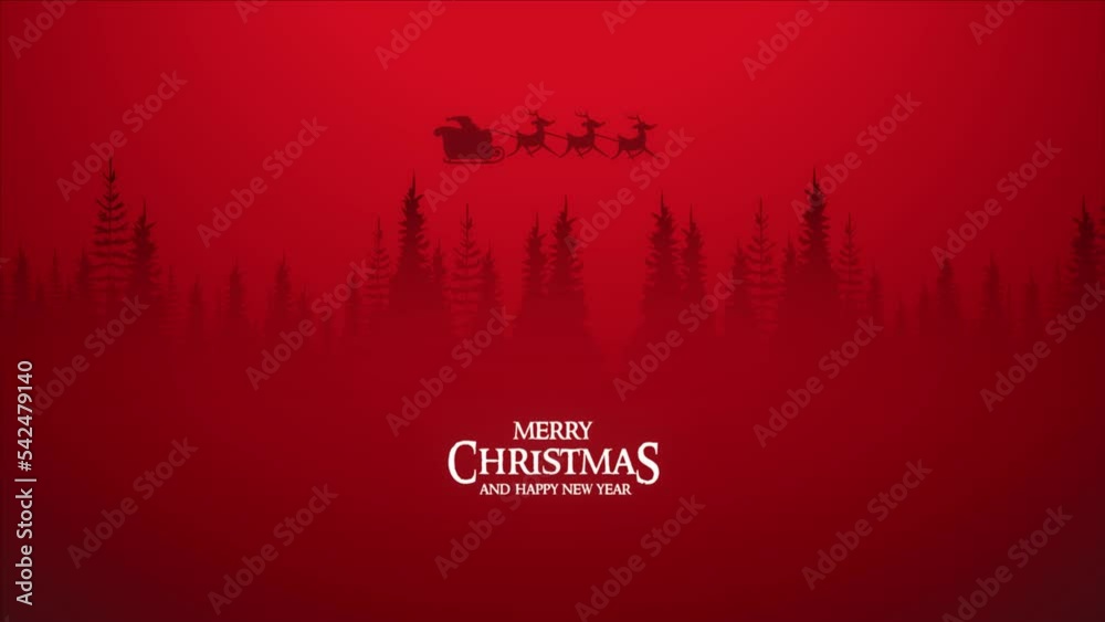 Santa Claus sleigh flying background looping 4k Stock Video | Adobe Stock