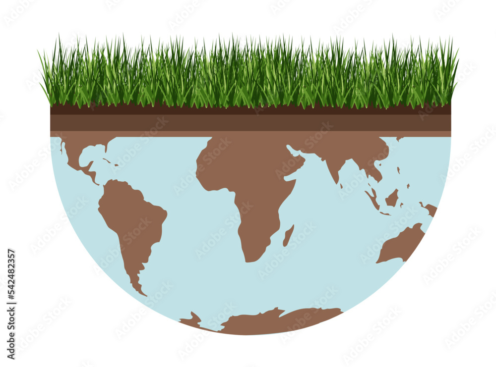 Vetor de Earth climate change icon - vector ecology illustration of an ...