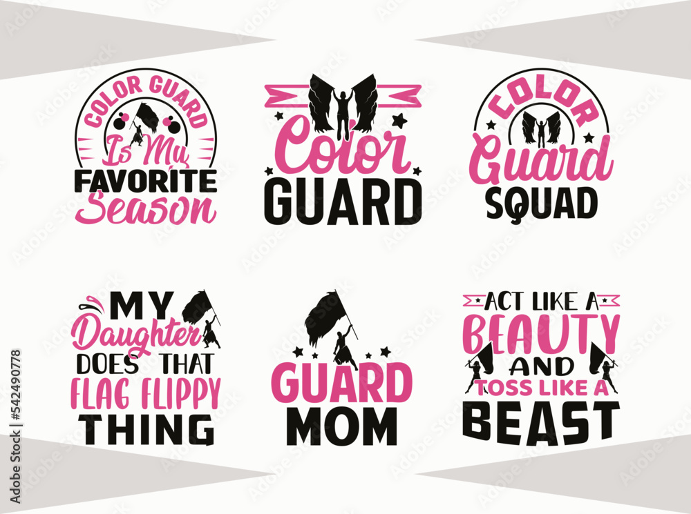 Vecteur Stock Color Guard SVG Cut File, Color Guard Squad Svg, Guard ...