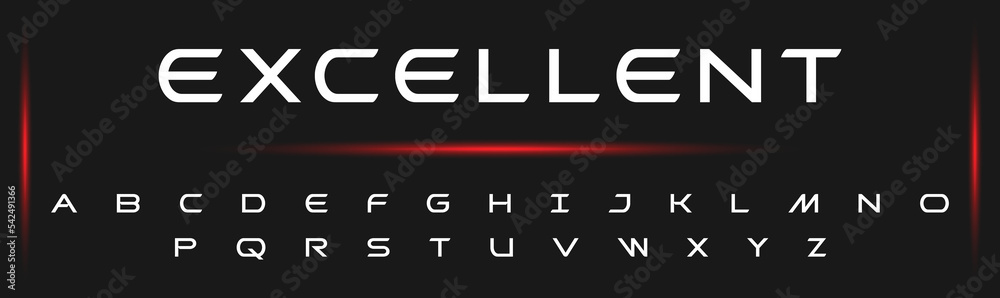 EXCELLENT tech minimal modern abstract alphabet fonts. Typography ...