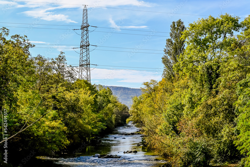 Münchenstein, Birs, Fluss, Birstal, Baselland, Arlesheim, Reinach, Wald ...