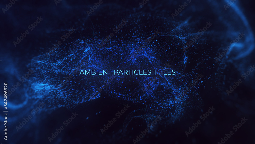Ambient Particles Titles Stock Template | Adobe Stock
