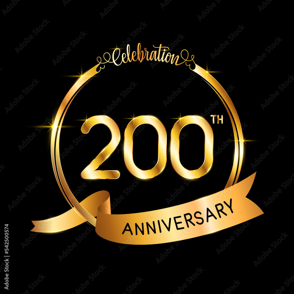 200th Anniversary. Perfect template design for Anniversary celebration ...