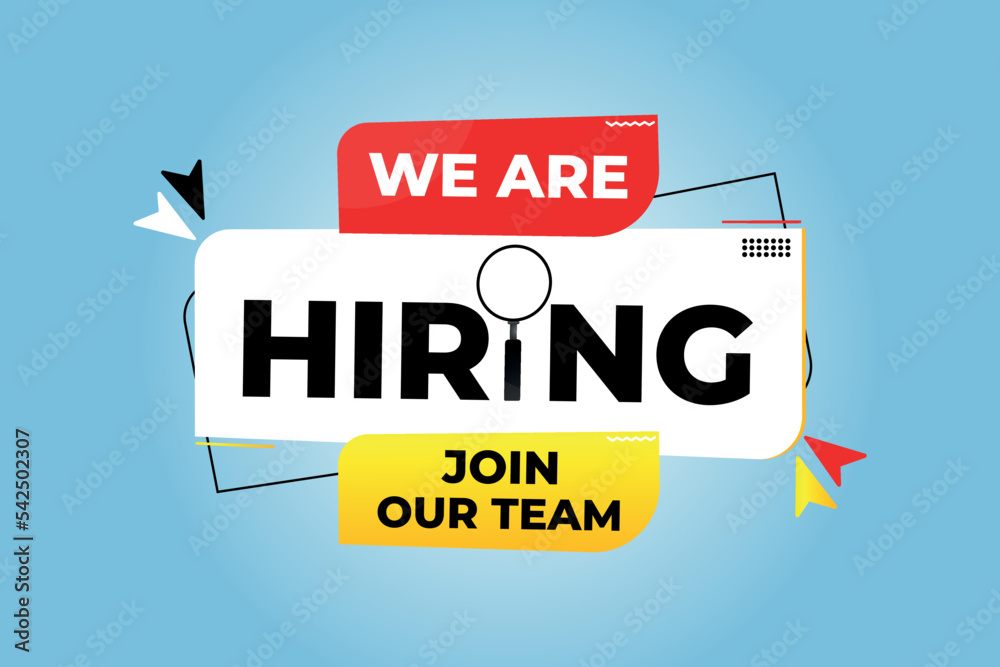 We are hiring recruitment design vector Stock Vector | Adobe Stock