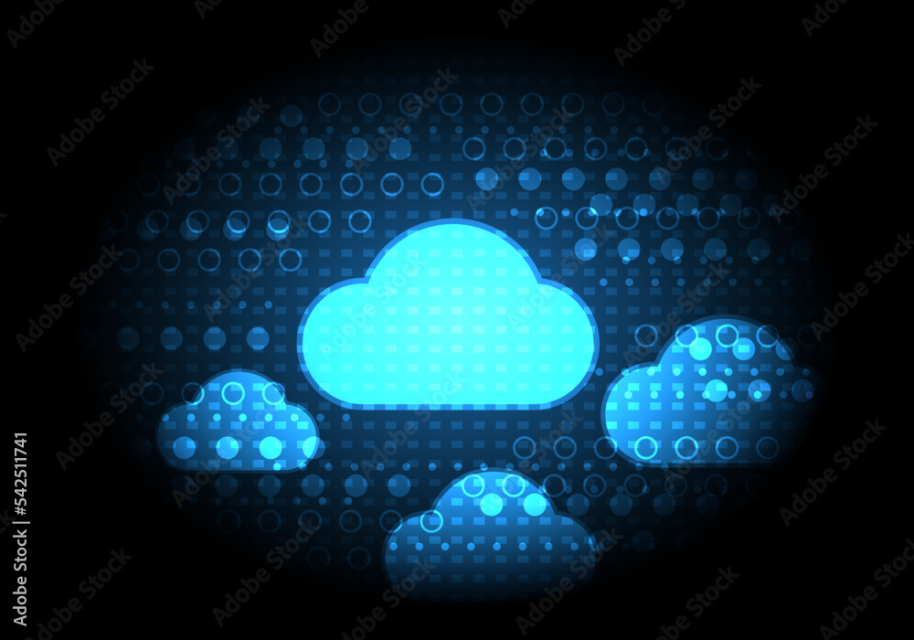 Futuristic modern cloud computer technology. Cloud computing, big data ... Futuristic modern cloud computer technology. Cloud computing, big data ...