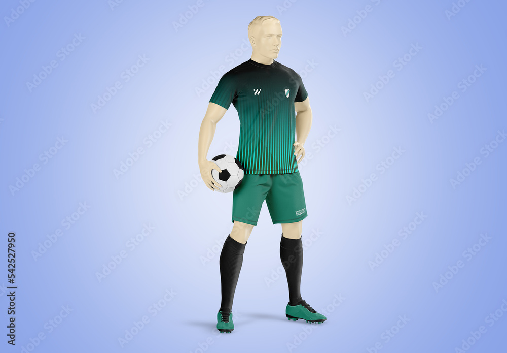 Soccer Player Mockup - Front View Stock Template | Adobe Stock