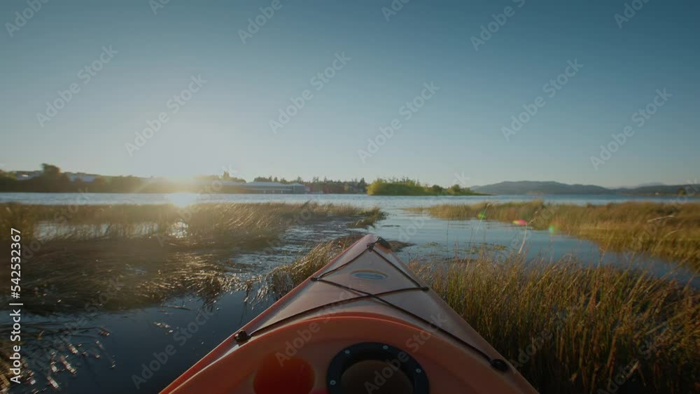 Pov of front of kayak moving through water, ocean Stock Video | Adobe Stock