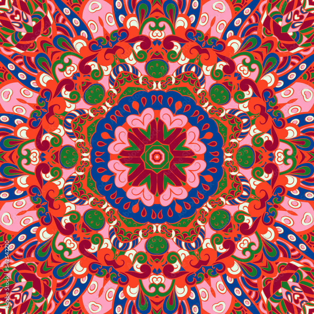 Seamless tile texture. Tracery mehndi design image. Ethnic doodle art ...