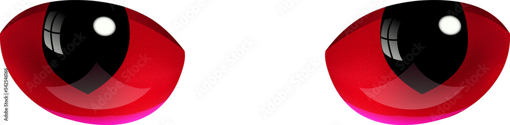 Cat eyes in red colors Stock Illustration | Adobe Stock