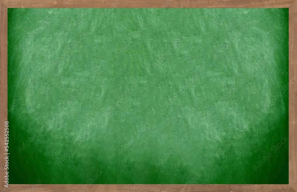 Empty board with wooden frame isolated on white background. You can add ...