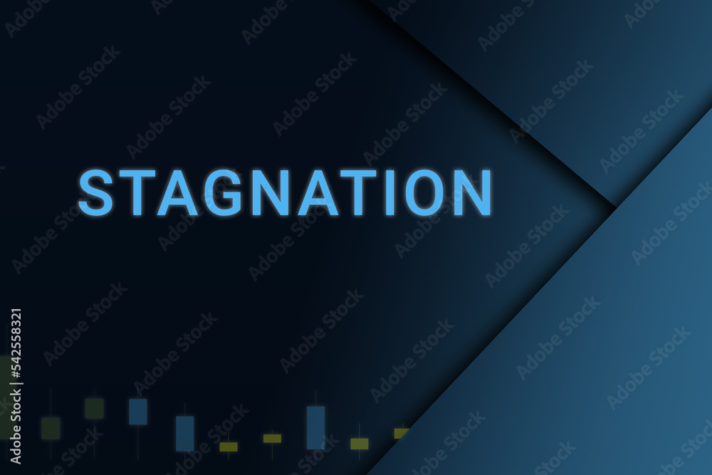 stagnation background. Illustration with stagnation logo. Financial ...